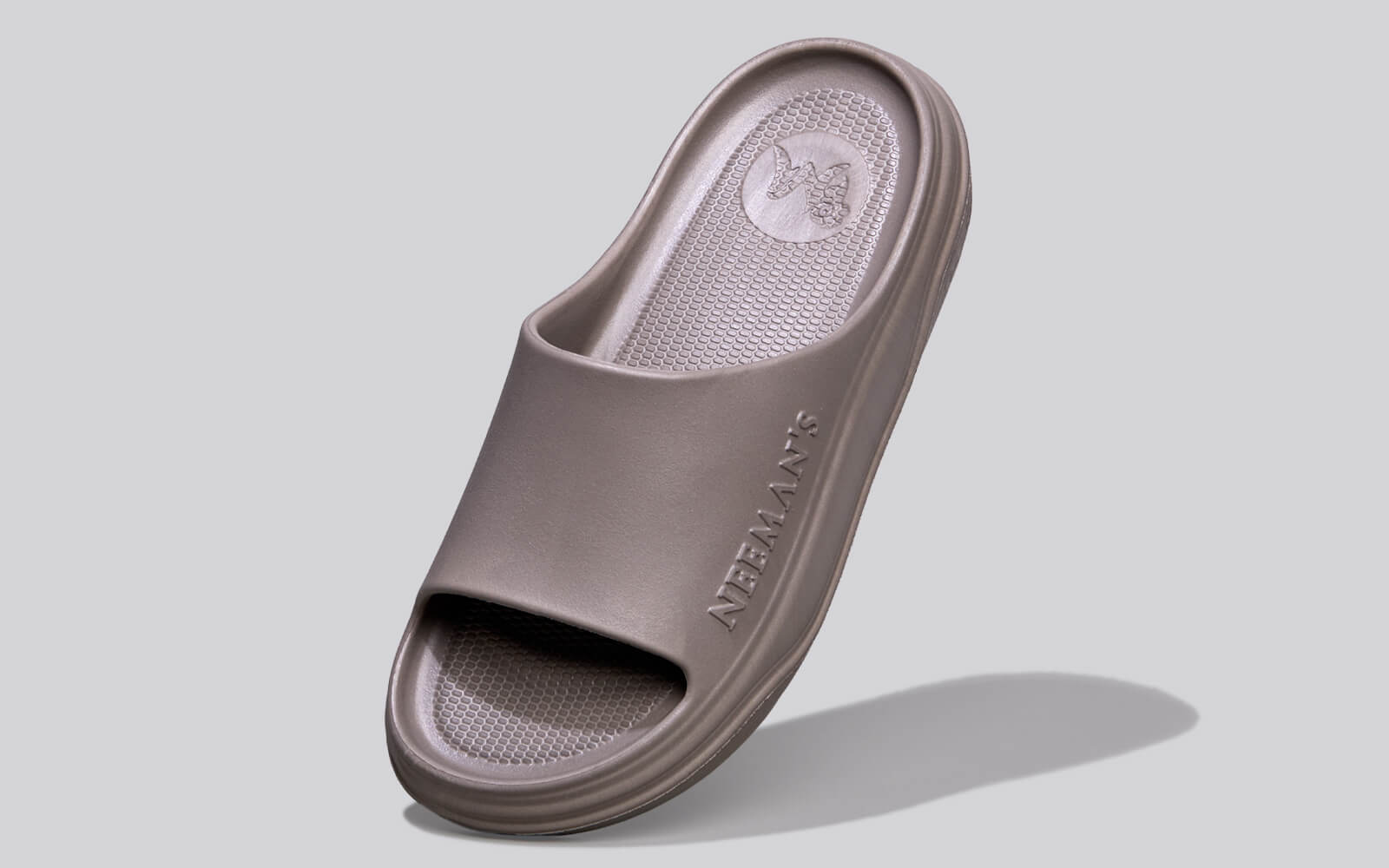 Cushers Slides For Men : Goat Grey