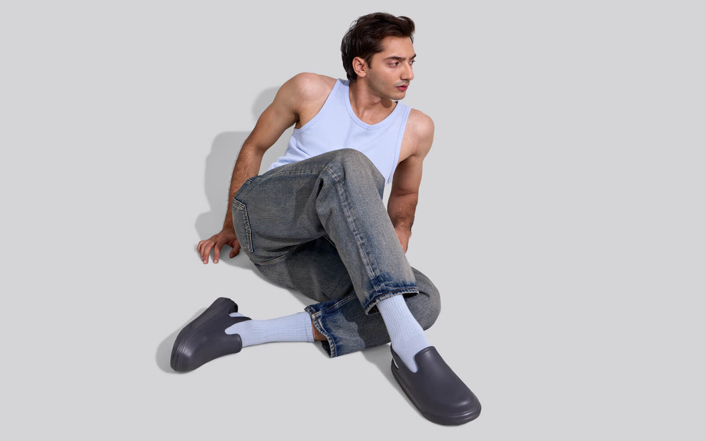 Cushers Clogs For Men : Dark Grey