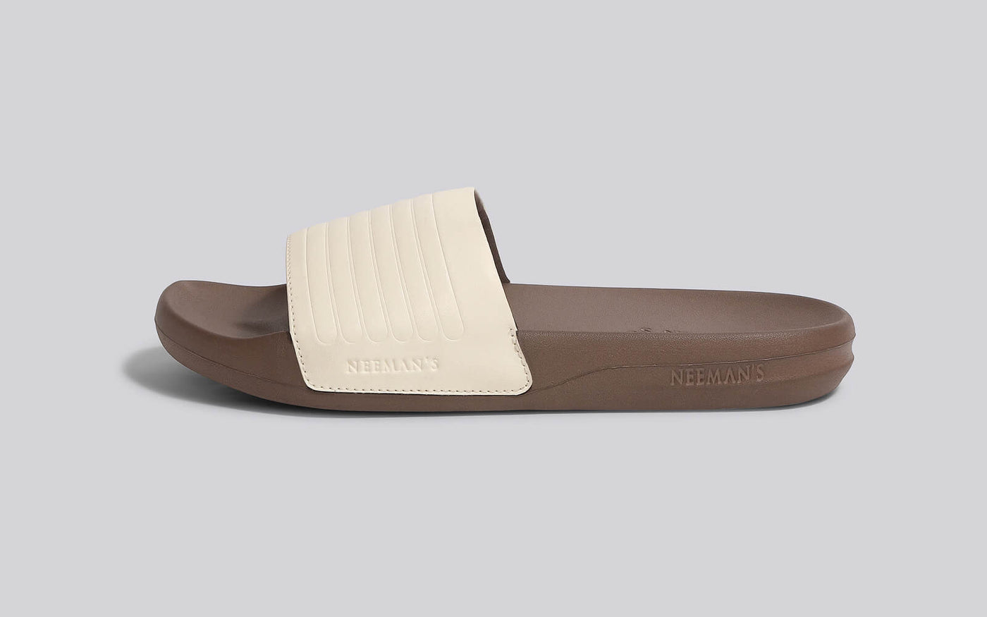 FootBed Slides for Women : Ivory Brown